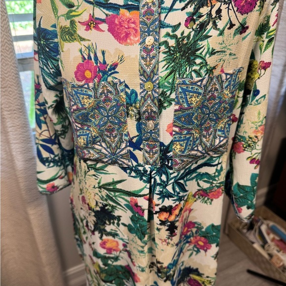 fig and flower | Dresses | Fig And Flower Multicolor Floral Long Sleeve ...